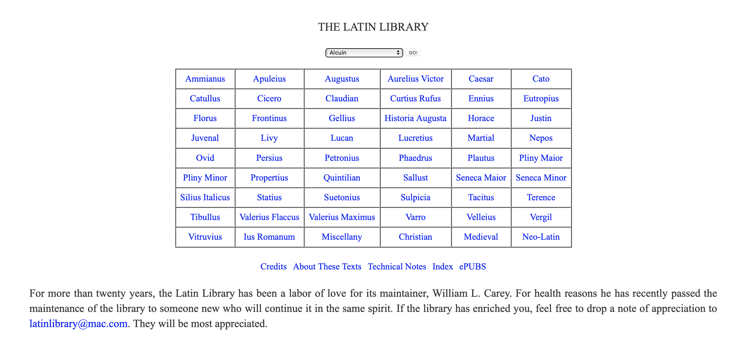 Accéder aux textes latins et grecs – NEOCLASSICA